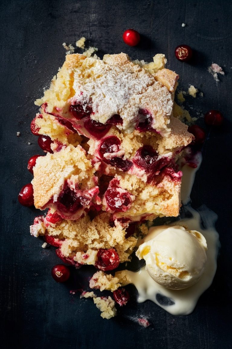 WHITE CHOCOLATE CRANBERRY DUMP CAKE RECIPE - Emma's Cake Studio
