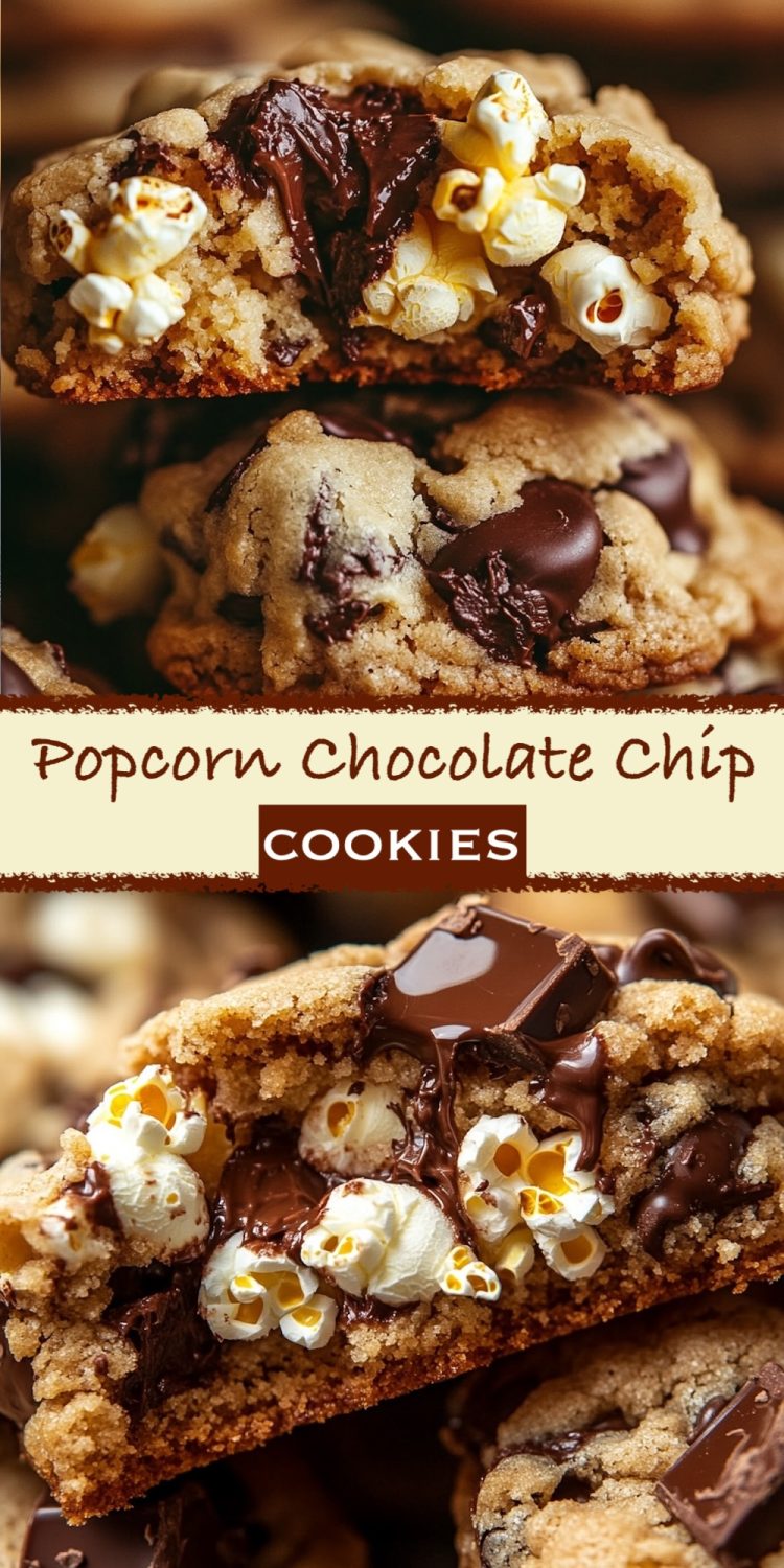 Popcorn Chocolate Chip Cookies Recipe - Emma's Cake Studio