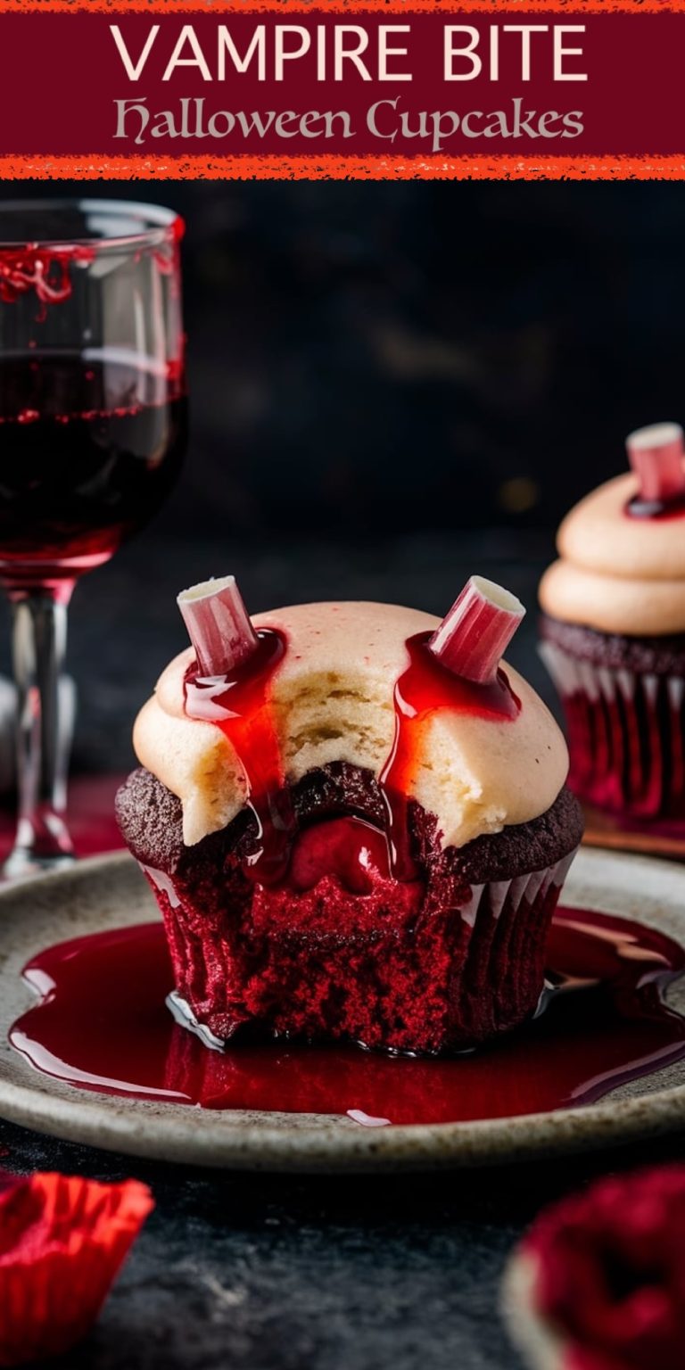 Vampire Bite Halloween Cupcakes: A Spooky Delight with a Deliciously ...
