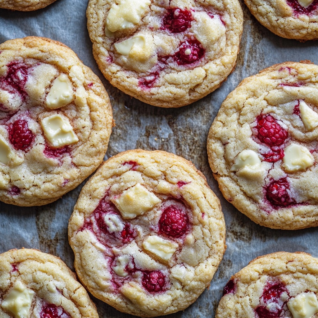 WHITE CHOCOLATE RASPBERRY COOKIES - Emma's Cake Studio