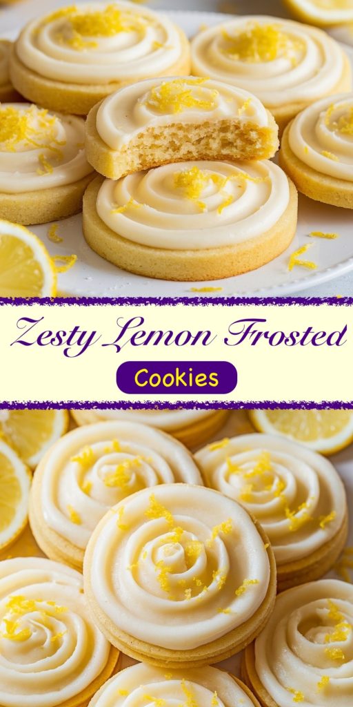 Zesty Lemon Frosted Cookies Recipe - Emma's Cake Studio
