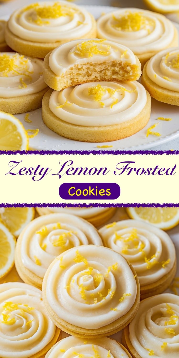 Zesty Lemon Frosted Cookies Recipe - Emma's Cake Studio