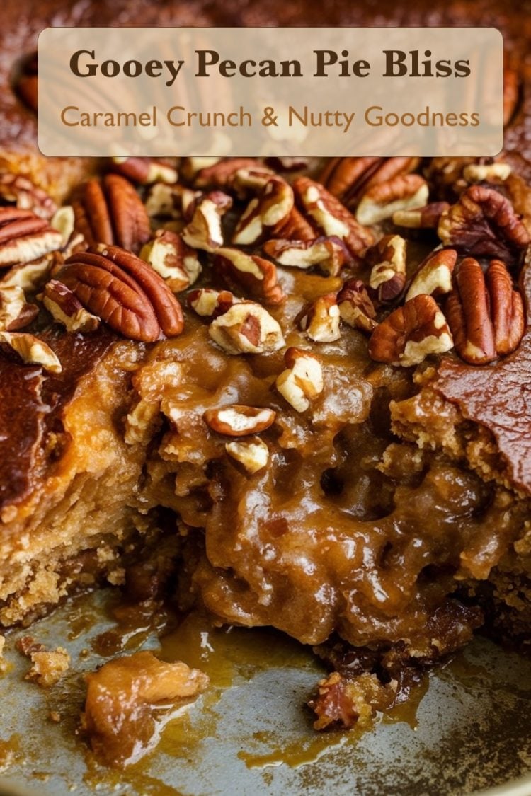 Easy Caramel Pecan Dump Cake Recipe (No Fruit Filling) - Emma's Cake Studio