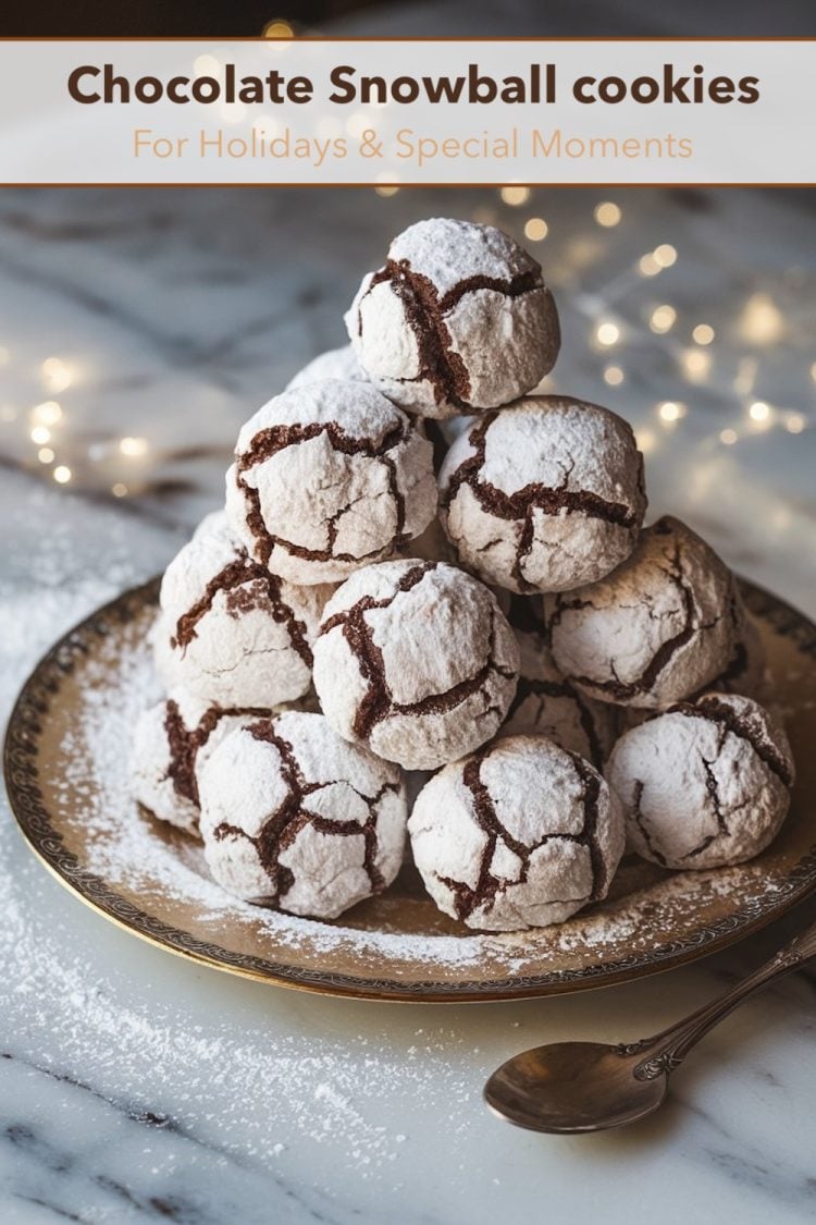 Classic Chocolate Snowball Cookies Recipe - Emma's Cake Studio