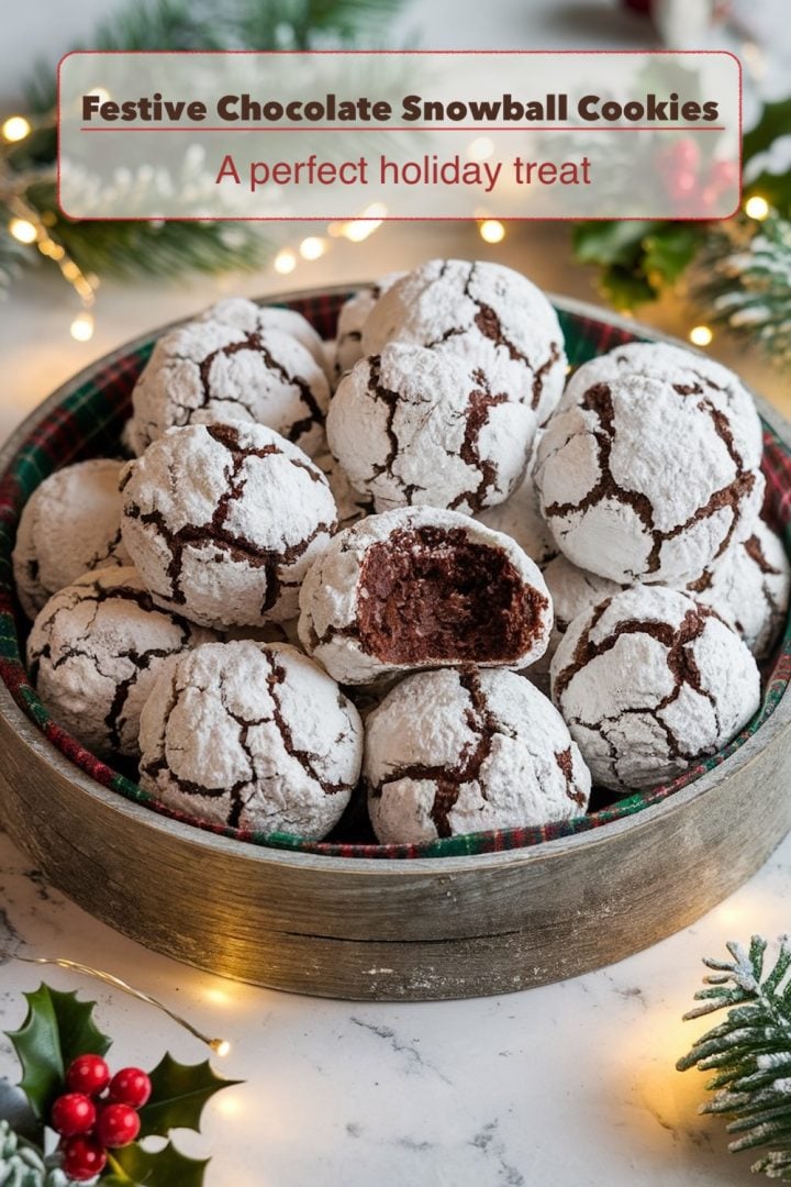 Chocolate Snowball Cookies with Melted Chocolate Centers - Emma's Cake ...