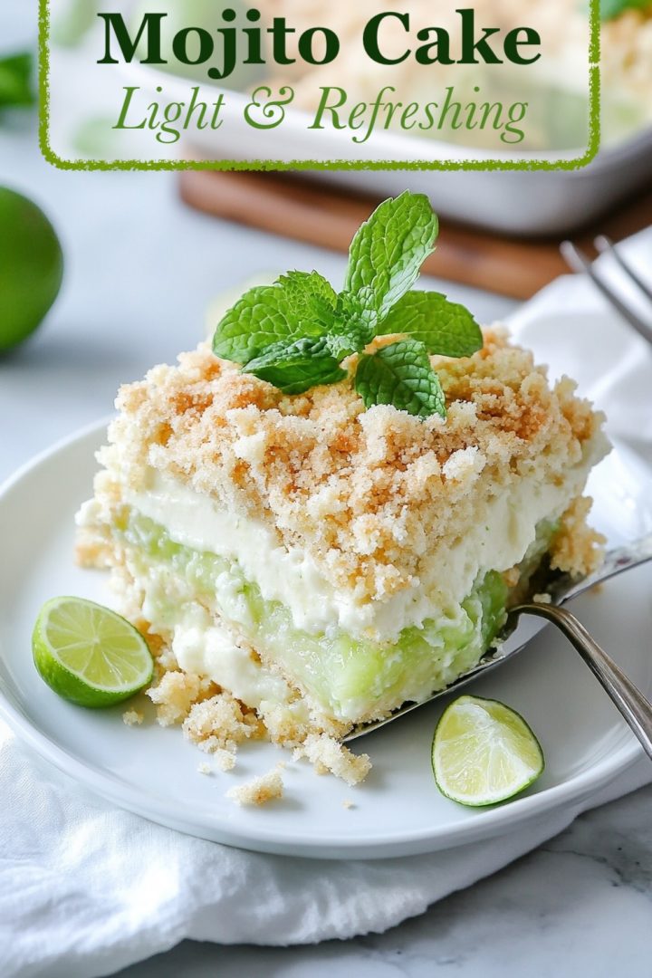 Mojito Dump Cake with Creamy Lime Layer - Emma's Cake Studio