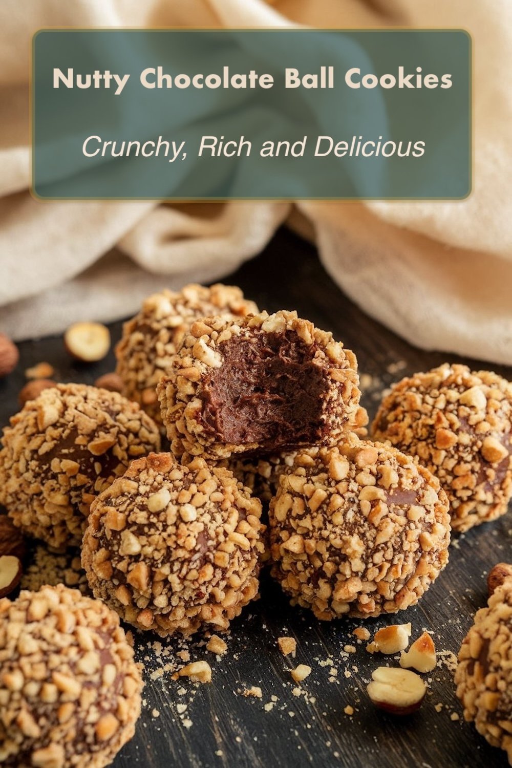 Nutty Chocolate Ball Cookies with a Creamy Center - Emma's Cake Studio