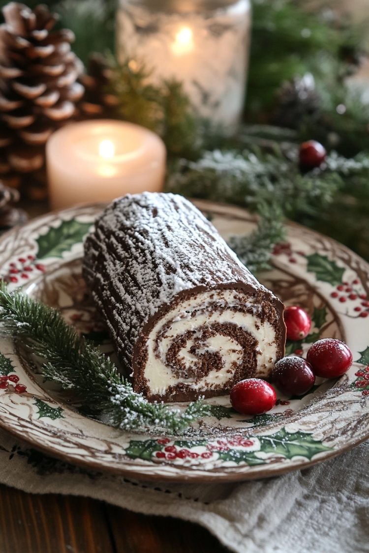 Classic Yule Log Recipe (Bûche De Noël) - Emma's Cake Studio