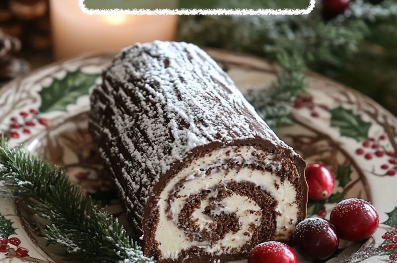 Classic Yule Log Recipe (Bûche De Noël) - Emma's Cake Studio