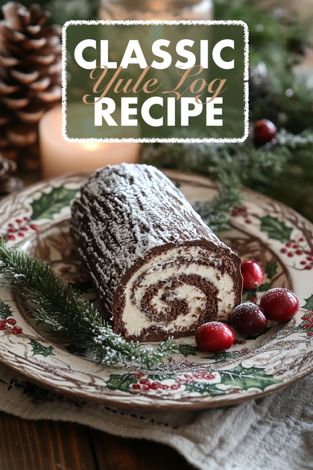Classic Yule Log Recipe (Bûche De Noël) - Emma's Cake Studio