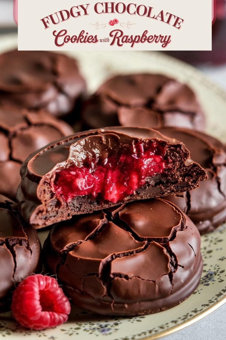 Fudgy Chocolate Cookies with Raspberry - Emma's Cake Studio