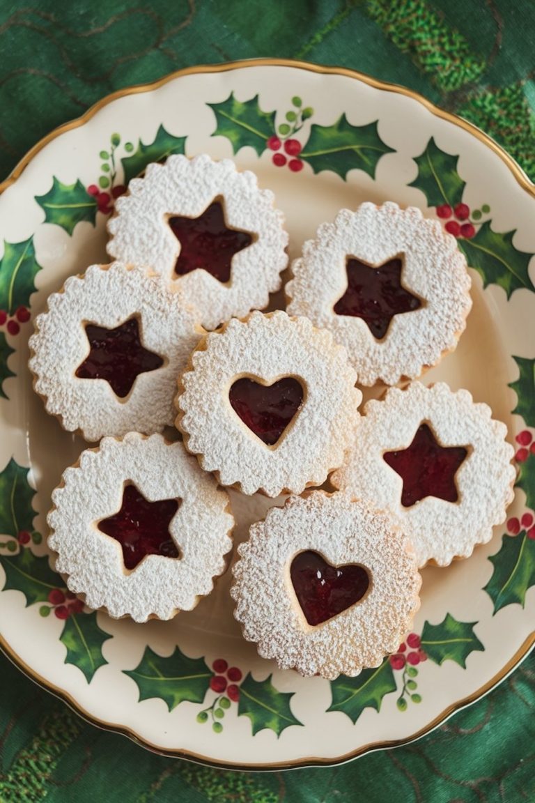 Raspberry Linzer Cookies: Holiday Jam Cookie Recipe - Emma's Cake Studio