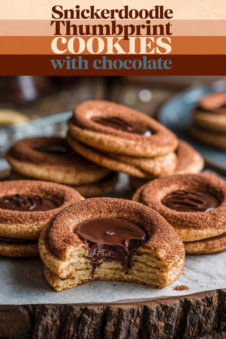 Snickerdoodle Thumbprint Cookies with Chocolate - Emma's Cake Studio