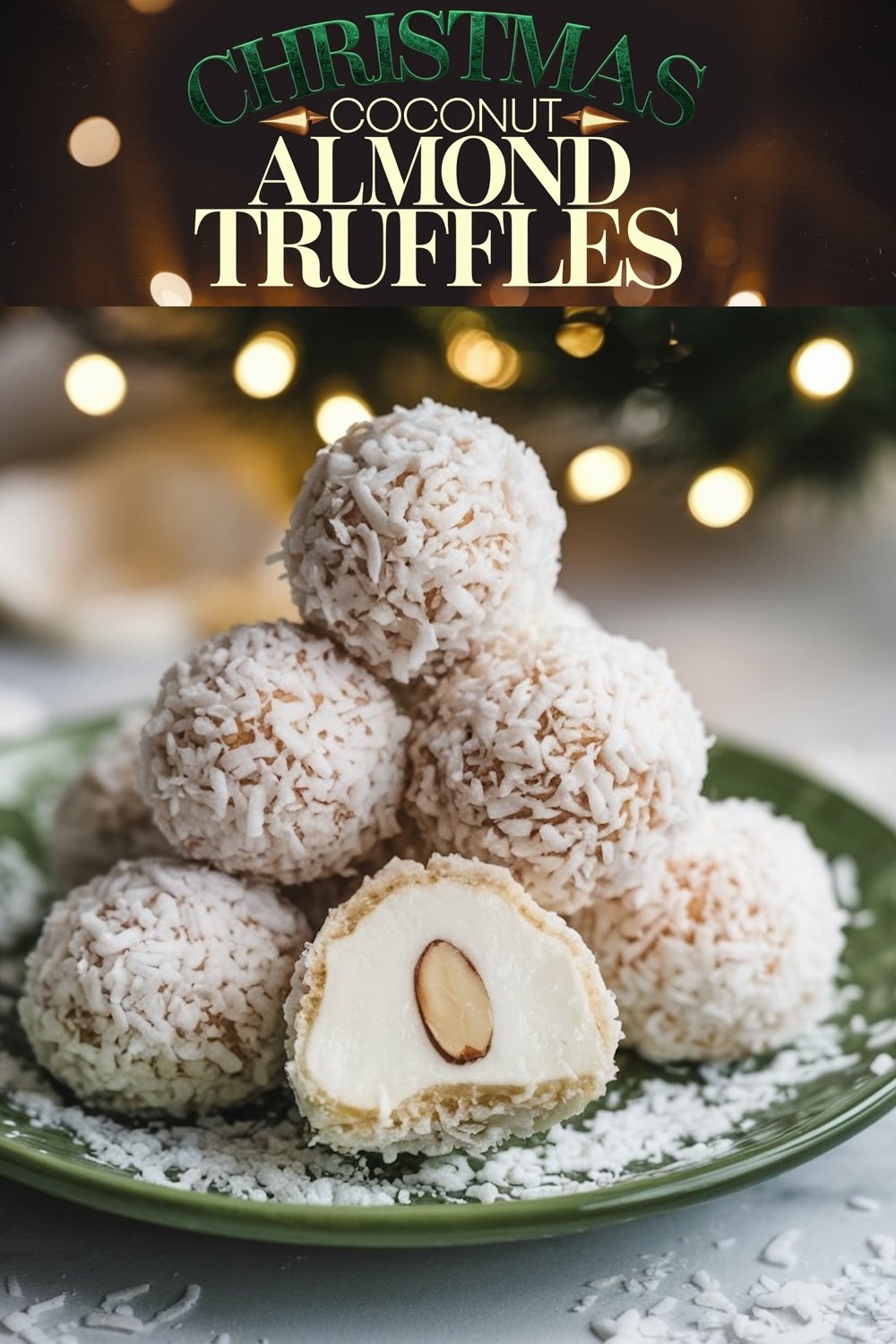 Easy Snowy Coconut Almond Truffles: No Bake - Emma's Cake Studio