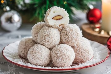 Easy Snowy Coconut Almond Truffles: No Bake - Emma's Cake Studio