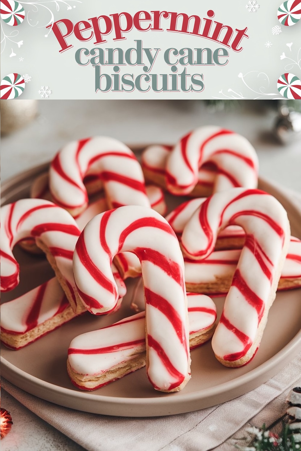 Candy Cane Cookies – Peppermint Holiday Cookie With Classic Swirl ...