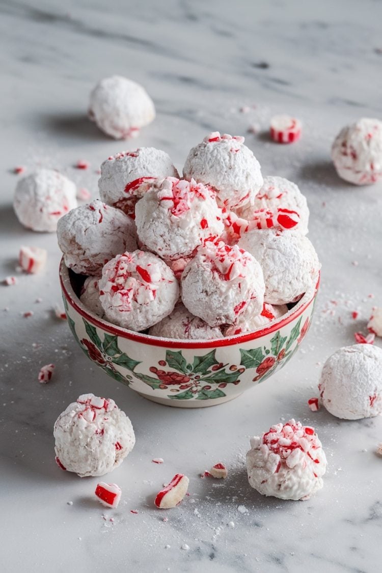 Peppermint Snowball Cookies Recipe - Emma's Cake Studio