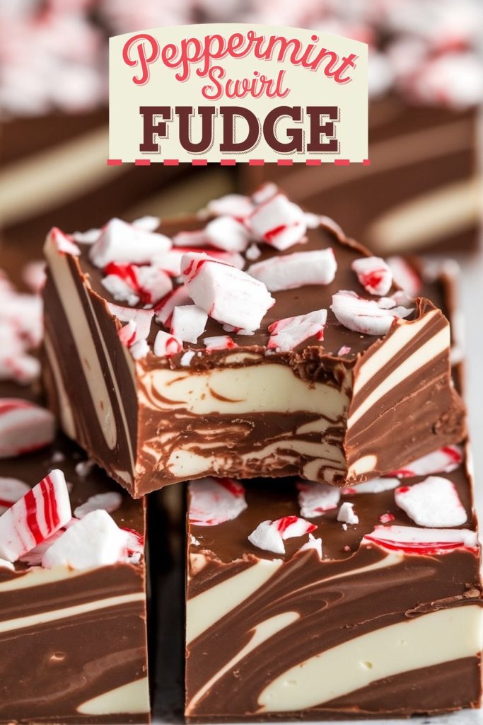 Peppermint Swirl Fudge - Emma's Cake Studio