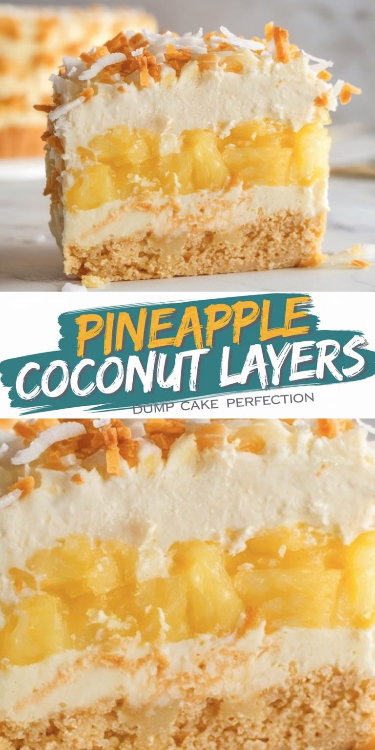 Pineapple Coconut Layered Dump Cake Recipe - Emma's Cake Studio