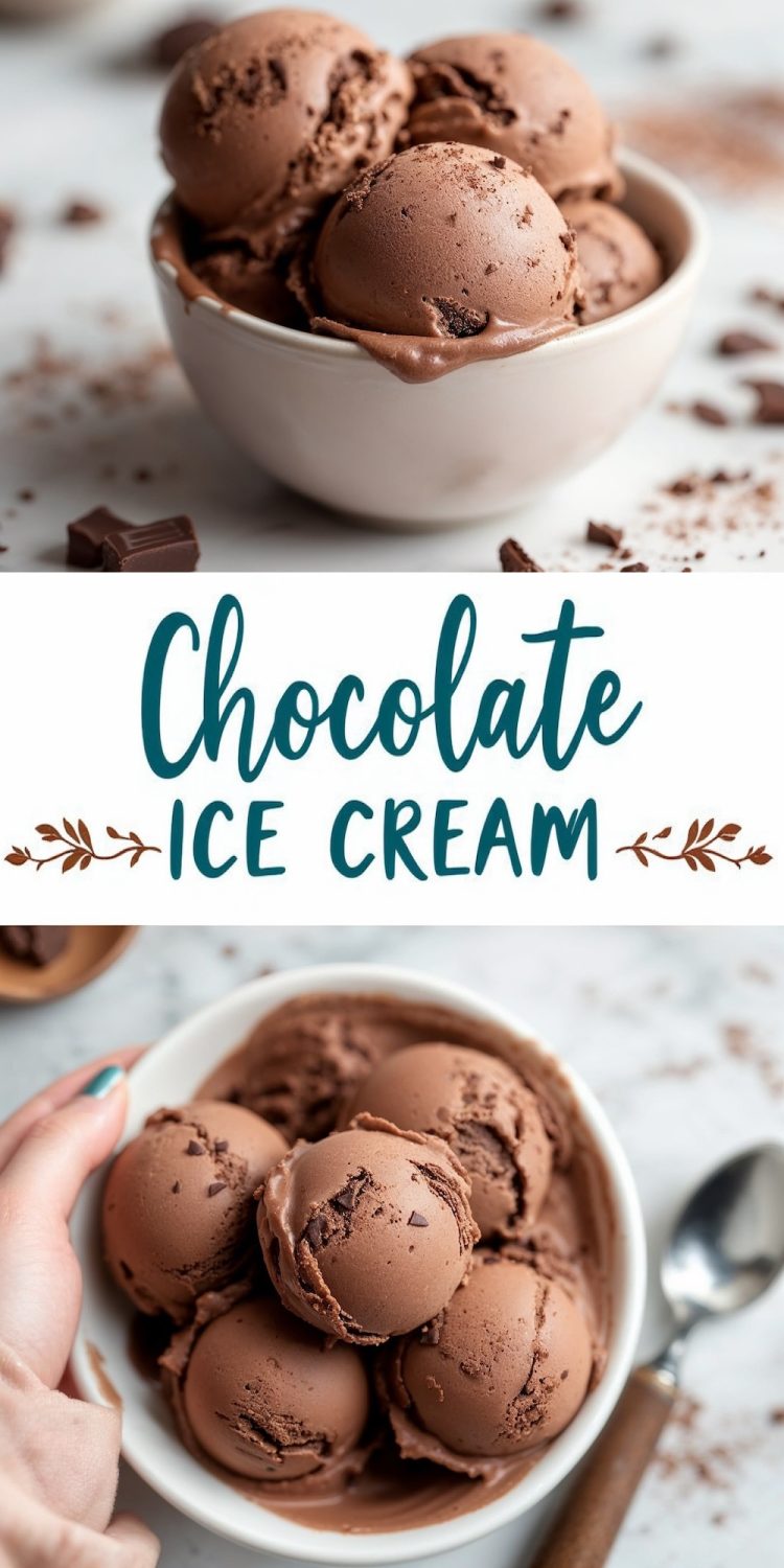 Homemade Chocolate Ice Cream Recipe - Emma's Cake Studio
