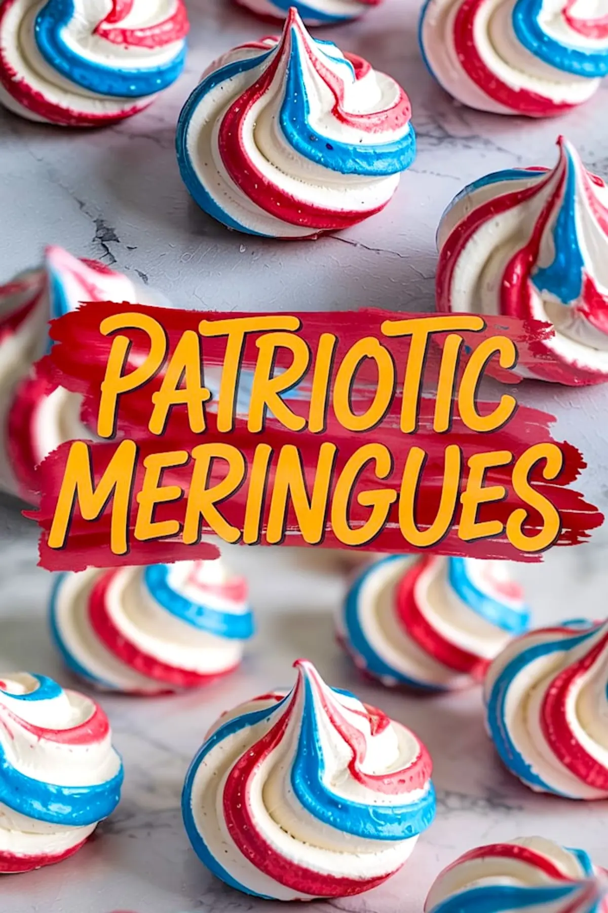 Red, White and Blue Meringue Kisses - Emma's Cake Studio