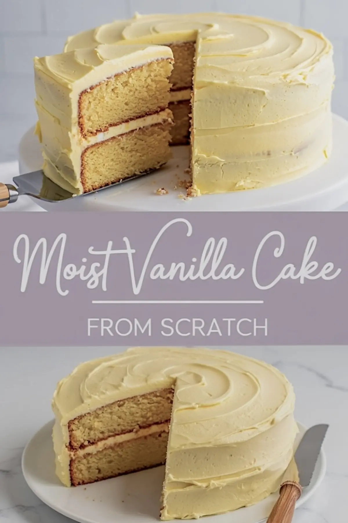 Simple Moist Vanilla Cake Recipe - Emma's Cake Studio