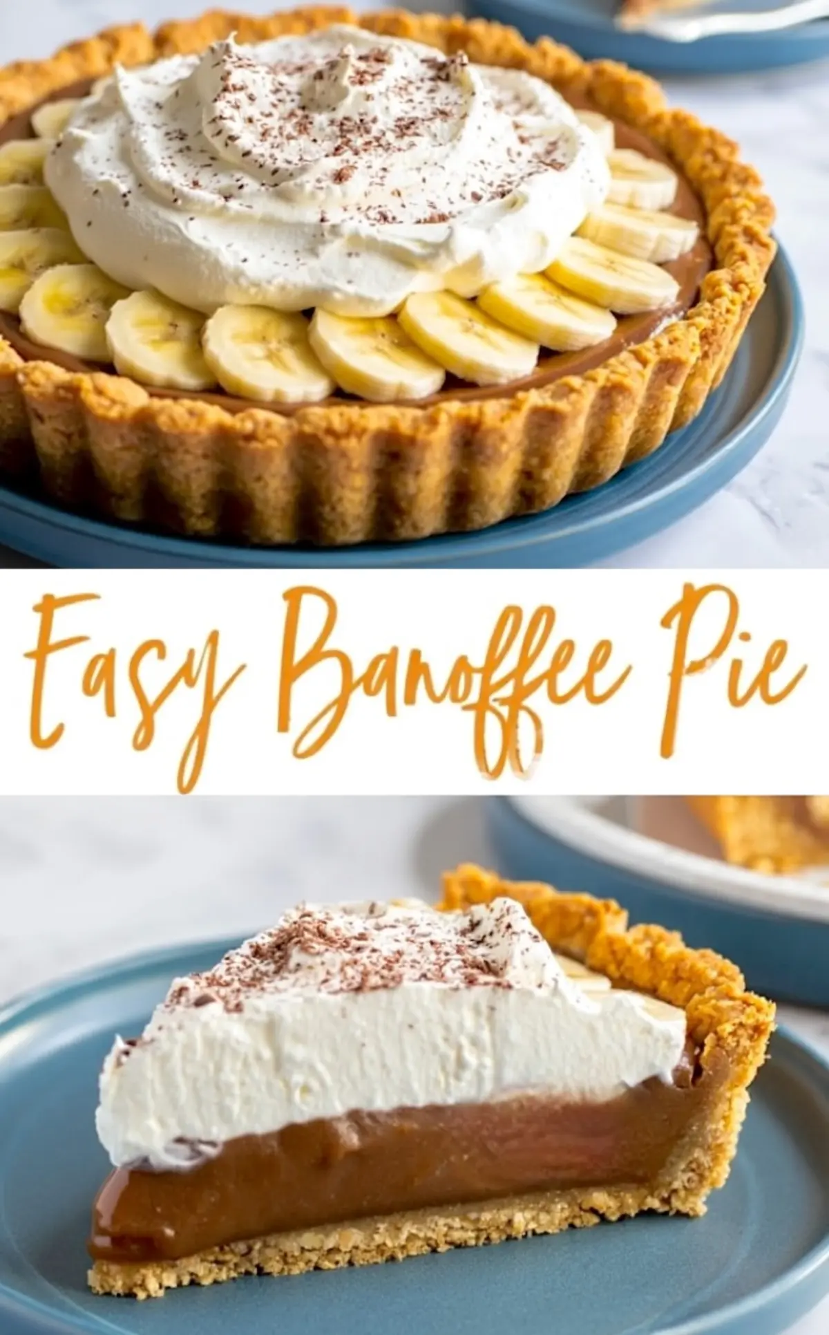 Banoffee Pie Recipe: Easy British Toffee Banana Pie with Homemade Caramel - Emma's Cake Studio