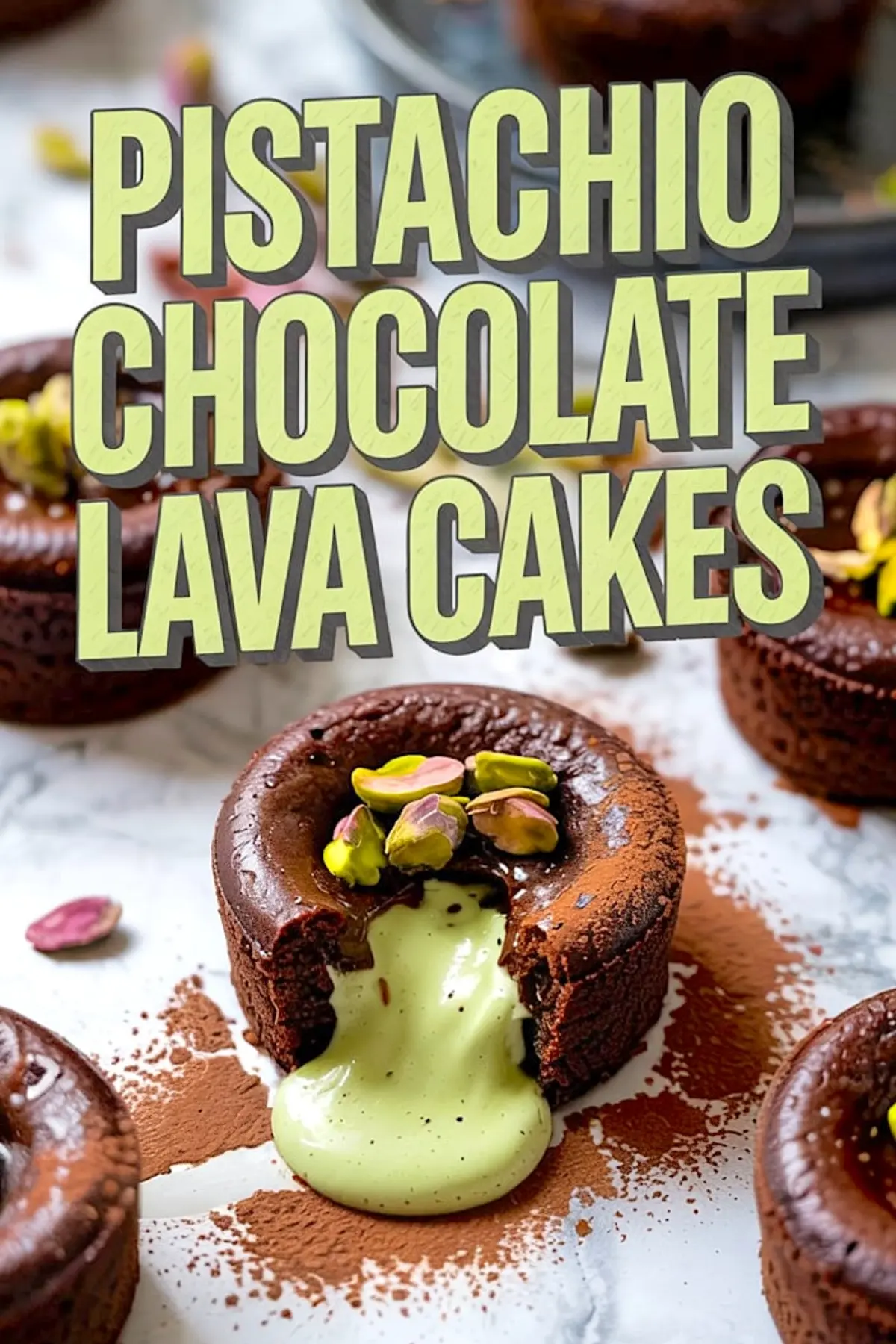 Pistachio Chocolate Lava Cakes That Melt From the Middle - Emma's Cake ...