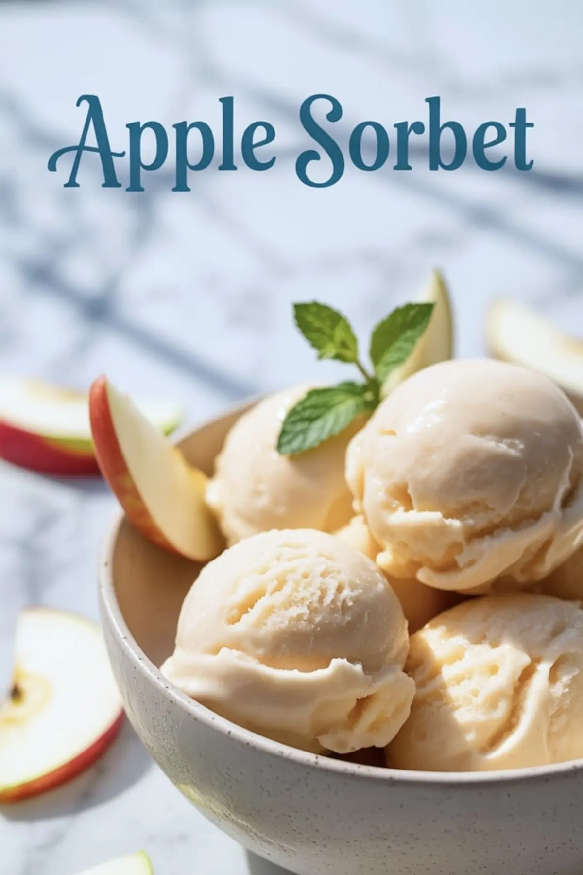 Easy Apple Sorbet Recipe For A Refreshing Cold Dessert - Emma's Cake Studio