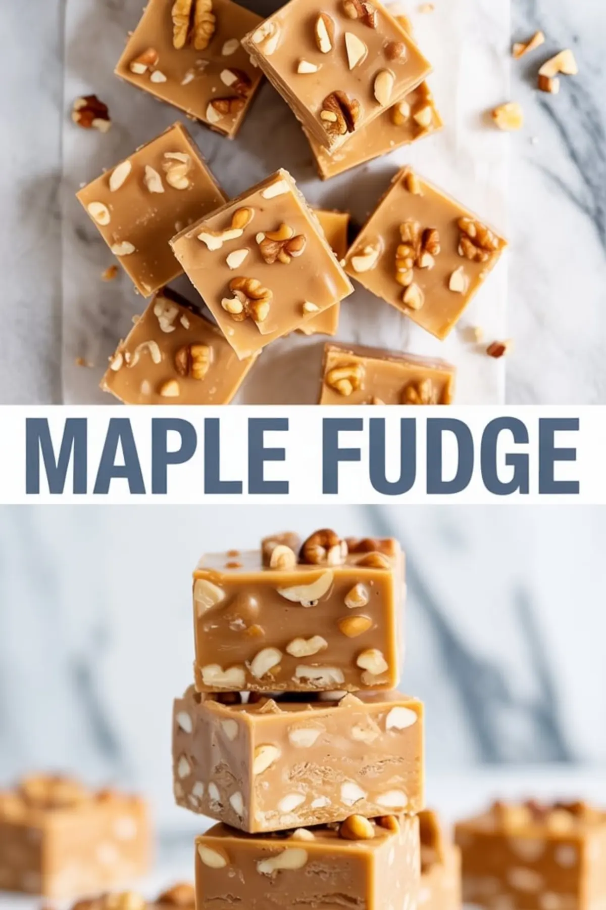 Maple Walnut Crunch Fudge Recipe – Easy Homemade Maple Nut Fudge With ...