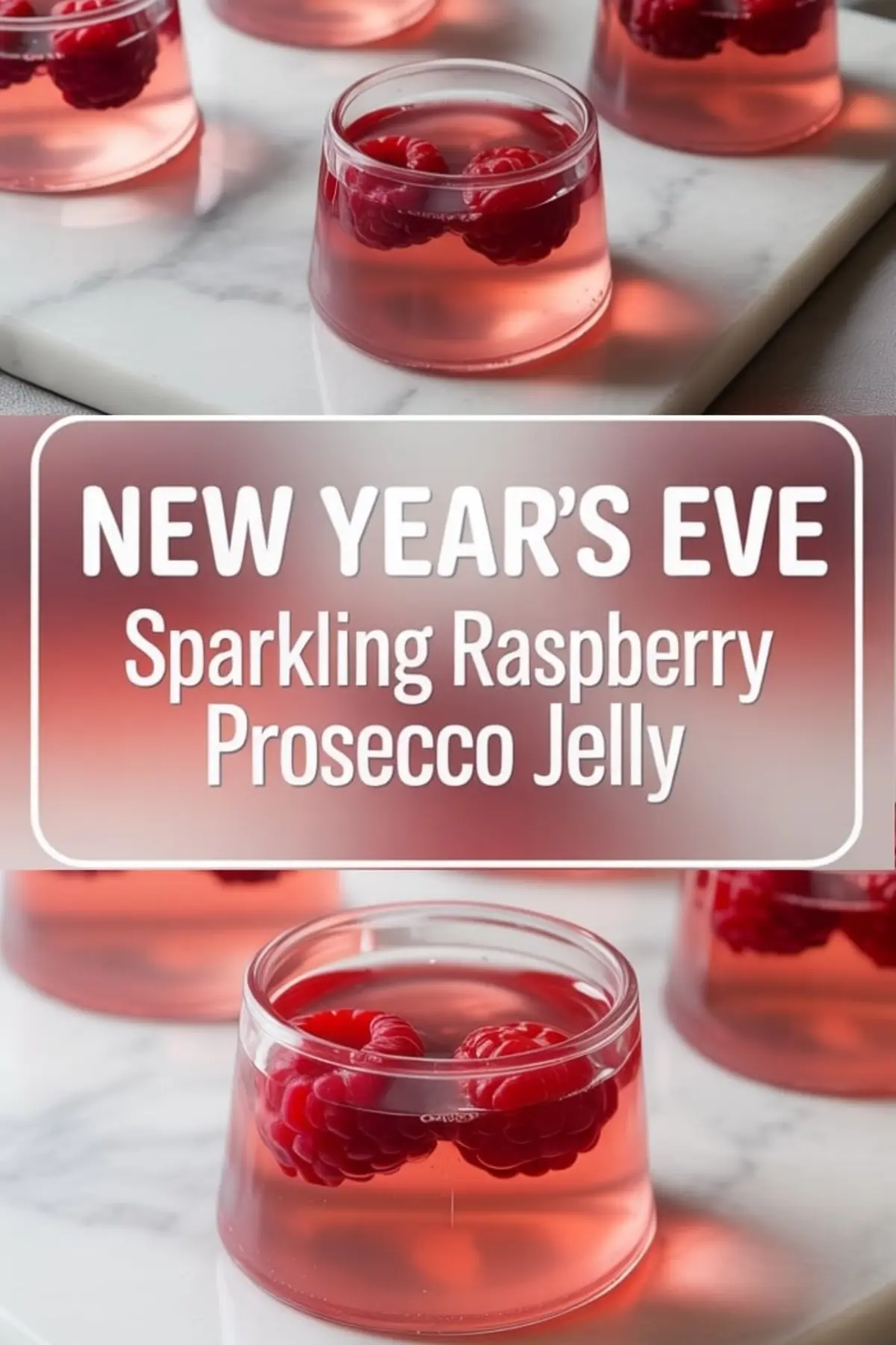 NYE Sparkling Raspberry Prosecco Jelly - Emma's Cake Studio
