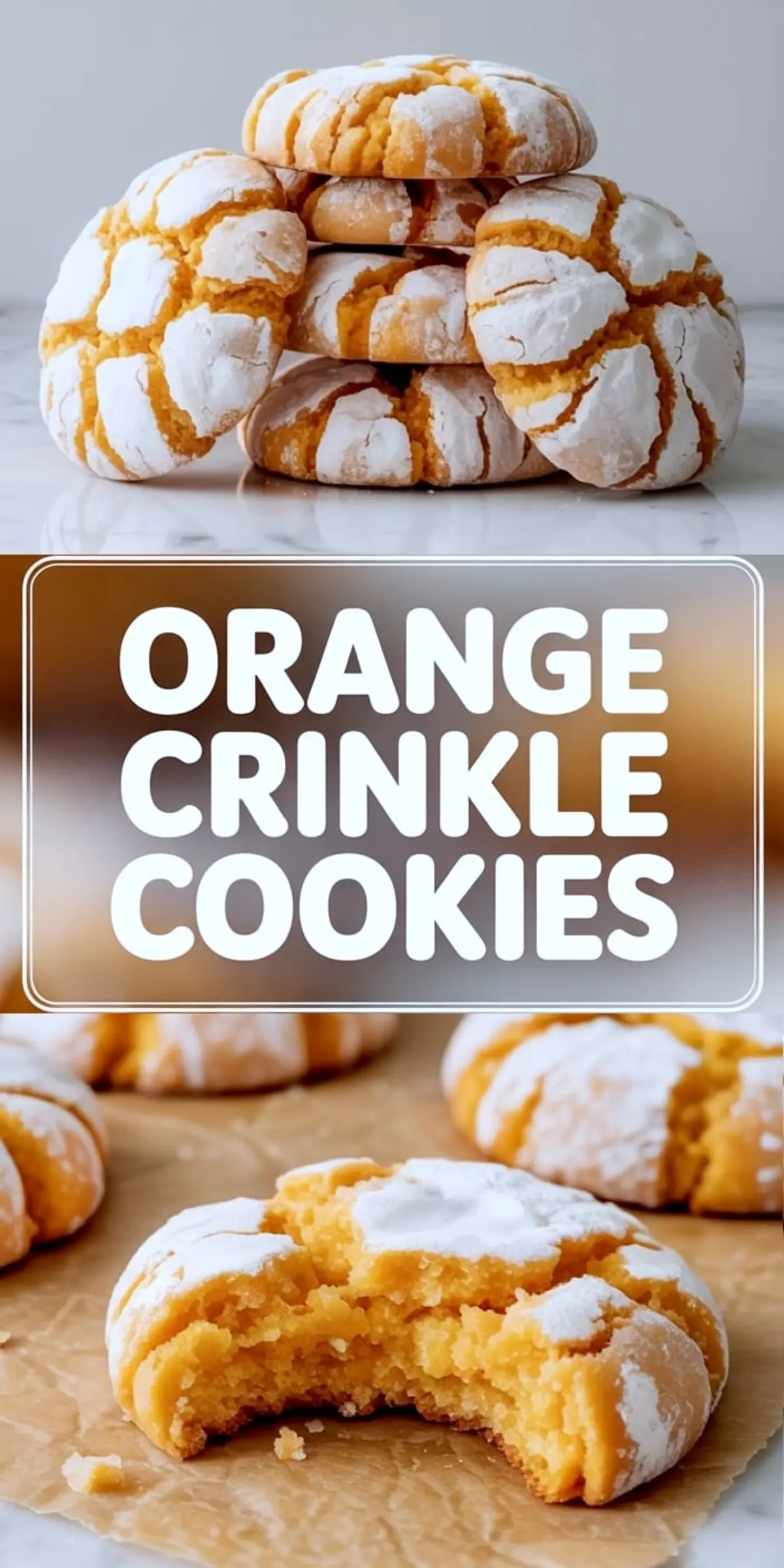 Chewy Orange Crinkle Cookies with Bright Citrus Flavor - Emma's Cake Studio