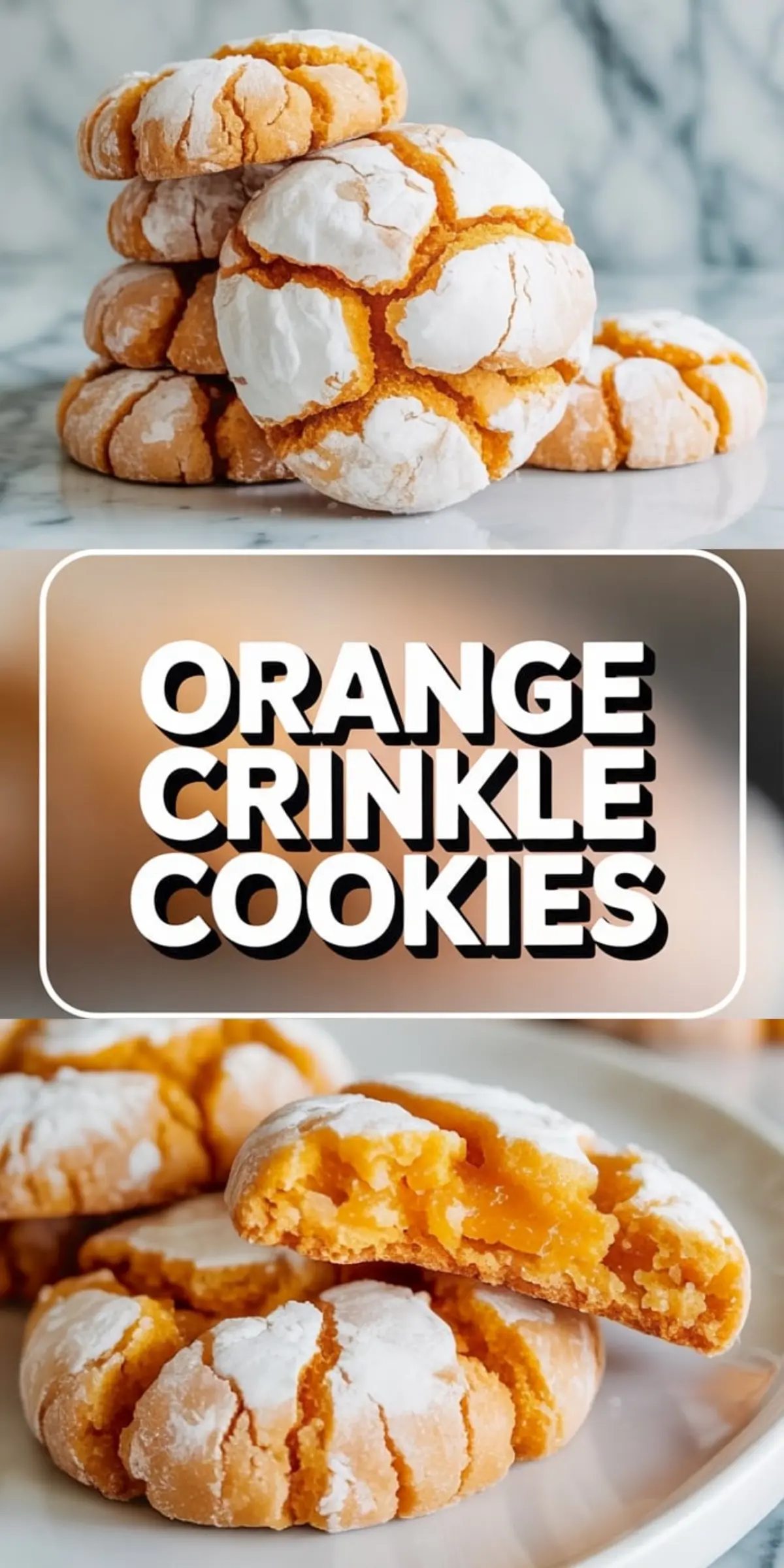 Chewy Orange Crinkle Cookies with Bright Citrus Flavor - Emma's Cake Studio